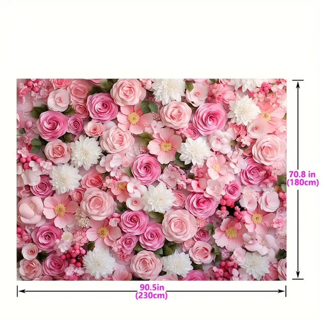 Flowers Backdrop, Best for Any Photoshoot , Birthday Party Events ...