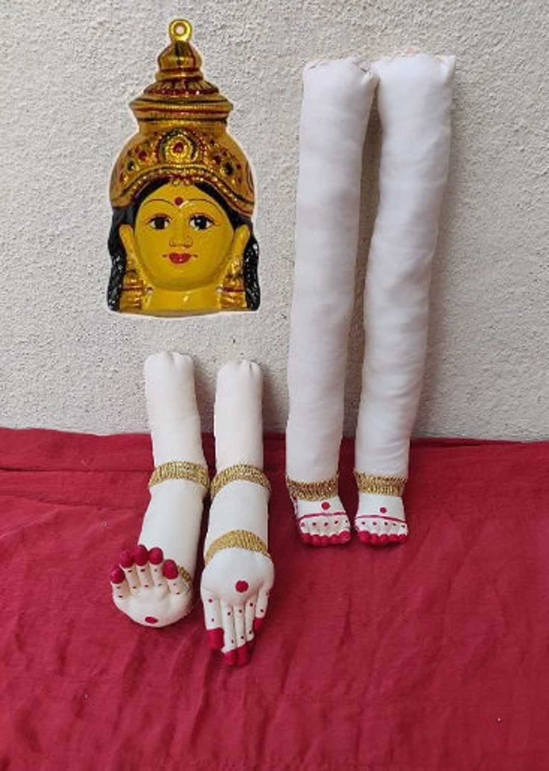 Handmade Amman Face, Hands & Legs Set - Varalakshmi Pooja Decor - Etsy