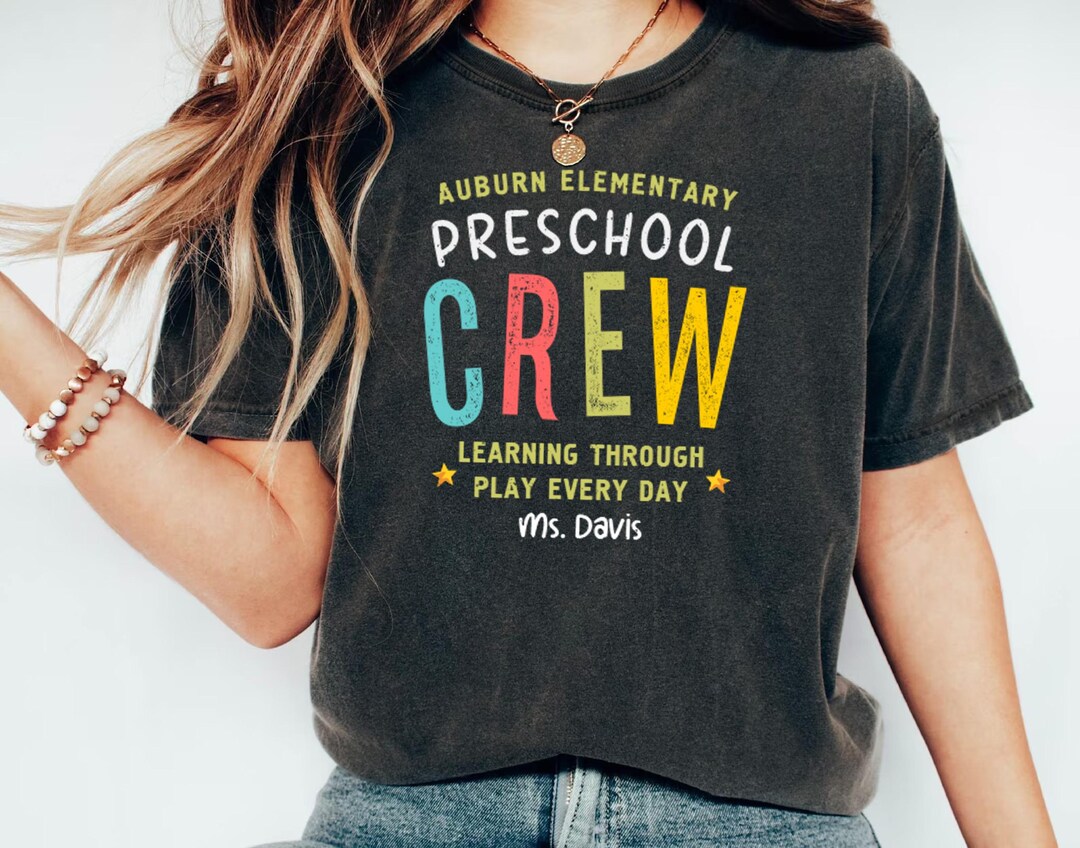 Personalized Preschool Crew Shirt: Custom Teacher Team Tee - Etsy