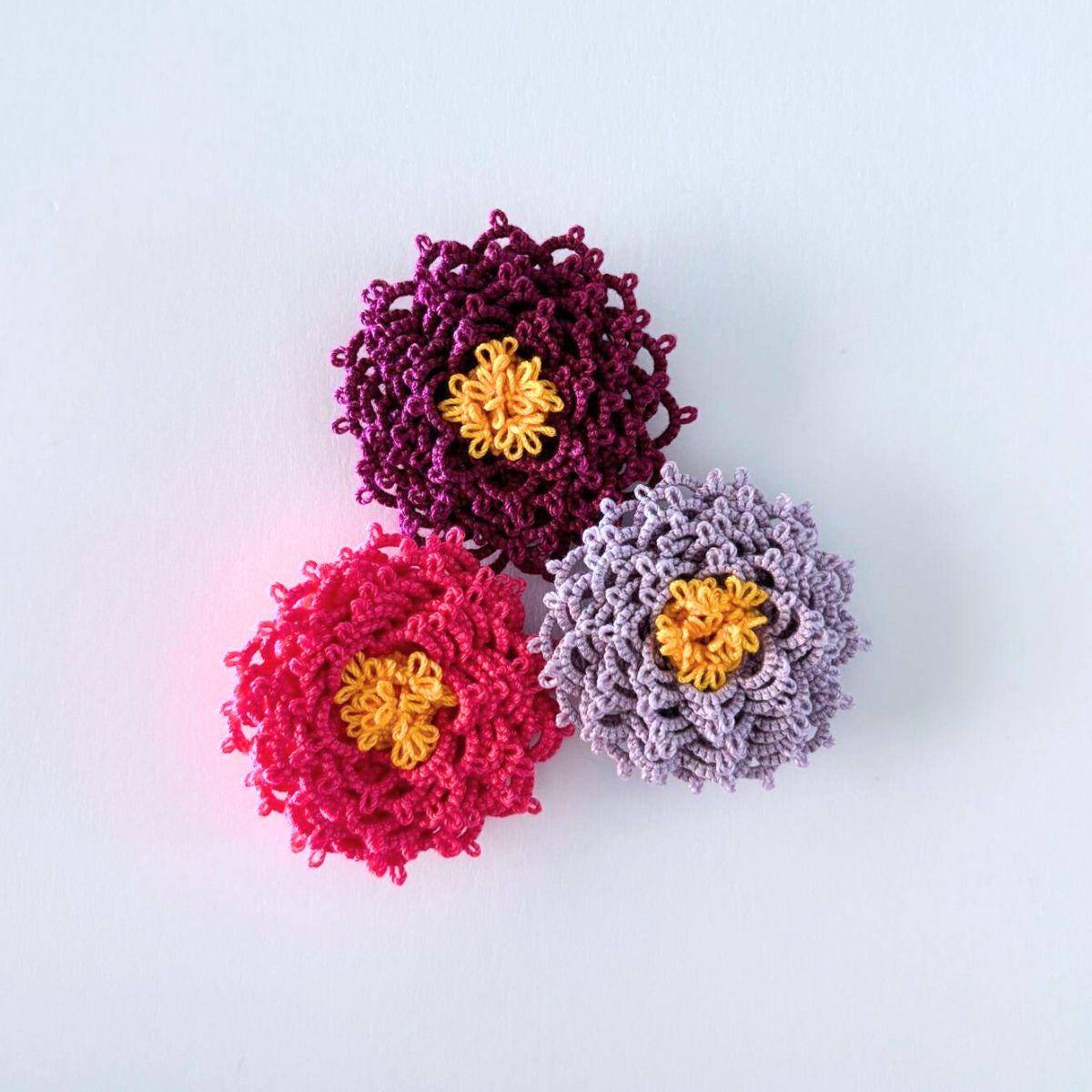 Posy Flower Tatting Pattern, Shuttle Tatting Pattern, Flower Pattern ...
