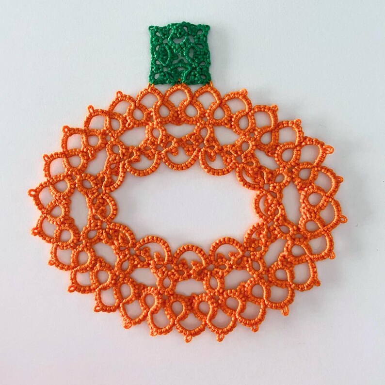 Fall Pumpkin Tatting Pattern, Shuttle Tatting Pattern, Pumpkin, Fall ...