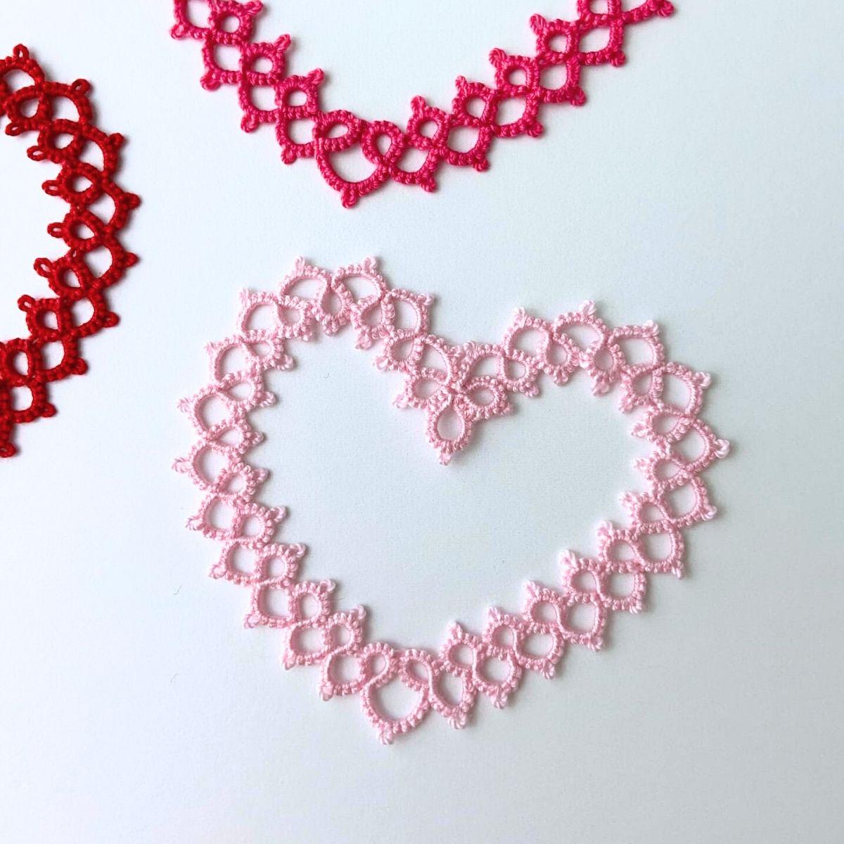 Easy Tatting Pattern, Shuttle Tatting Pattern, Heart Pattern, Needle ...