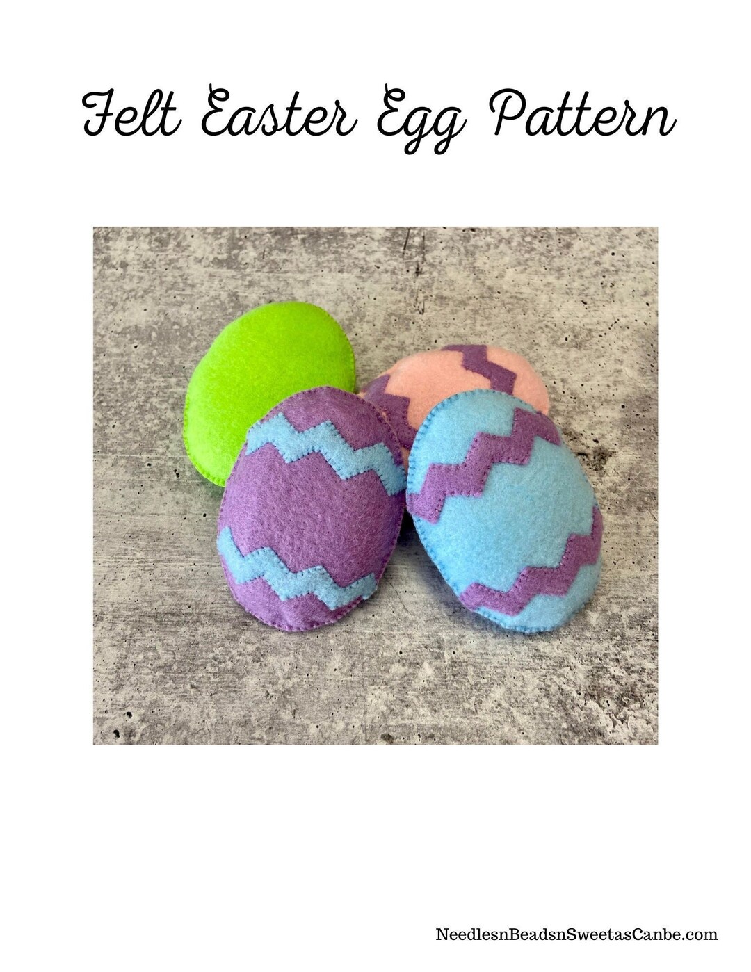 Felt Easter Egg PDF Pattern, Stuffed Easter Egg Pattern, Egg Sewing ...