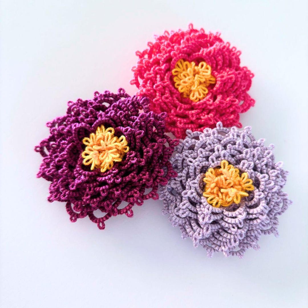 Posy Flower Tatting Pattern, Shuttle Tatting Pattern, Flower Pattern ...