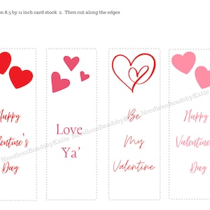 Valentine's Day Bookmarks, Printable Valentine Bookmarks, Bookmark ...