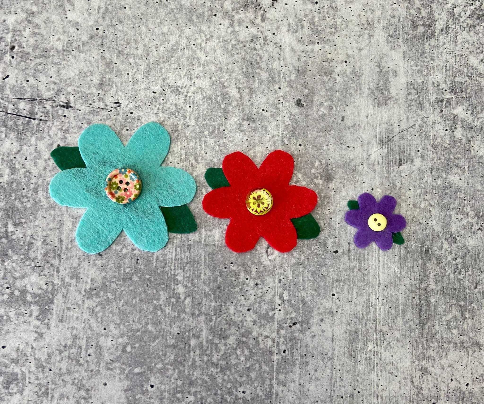 Easy No Sew Felt Flowers PDF Pattern, No Sew Flowers Pattern, Felt ...