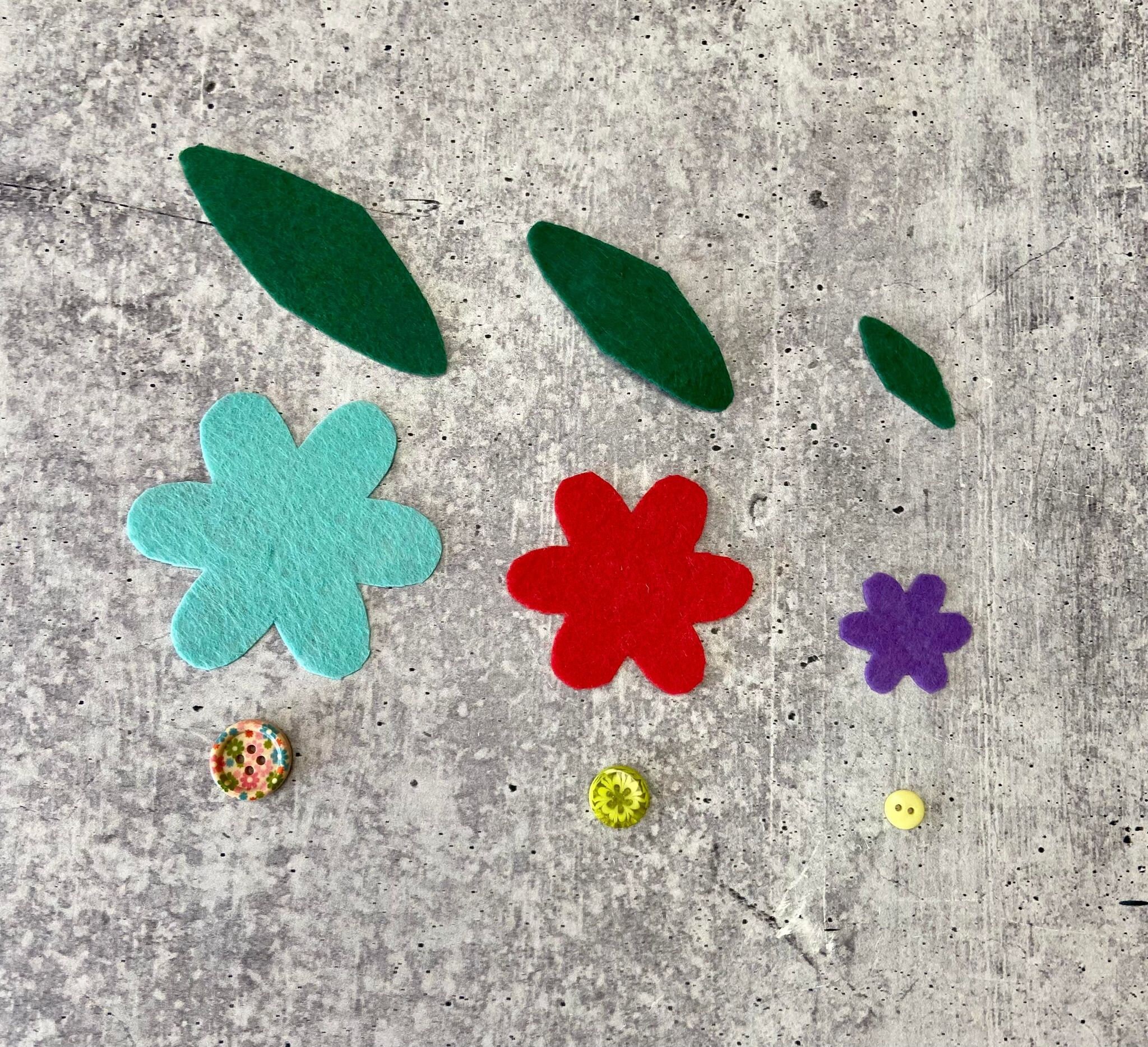 Easy No Sew Felt Flowers PDF Pattern, No Sew Flowers Pattern, Felt ...