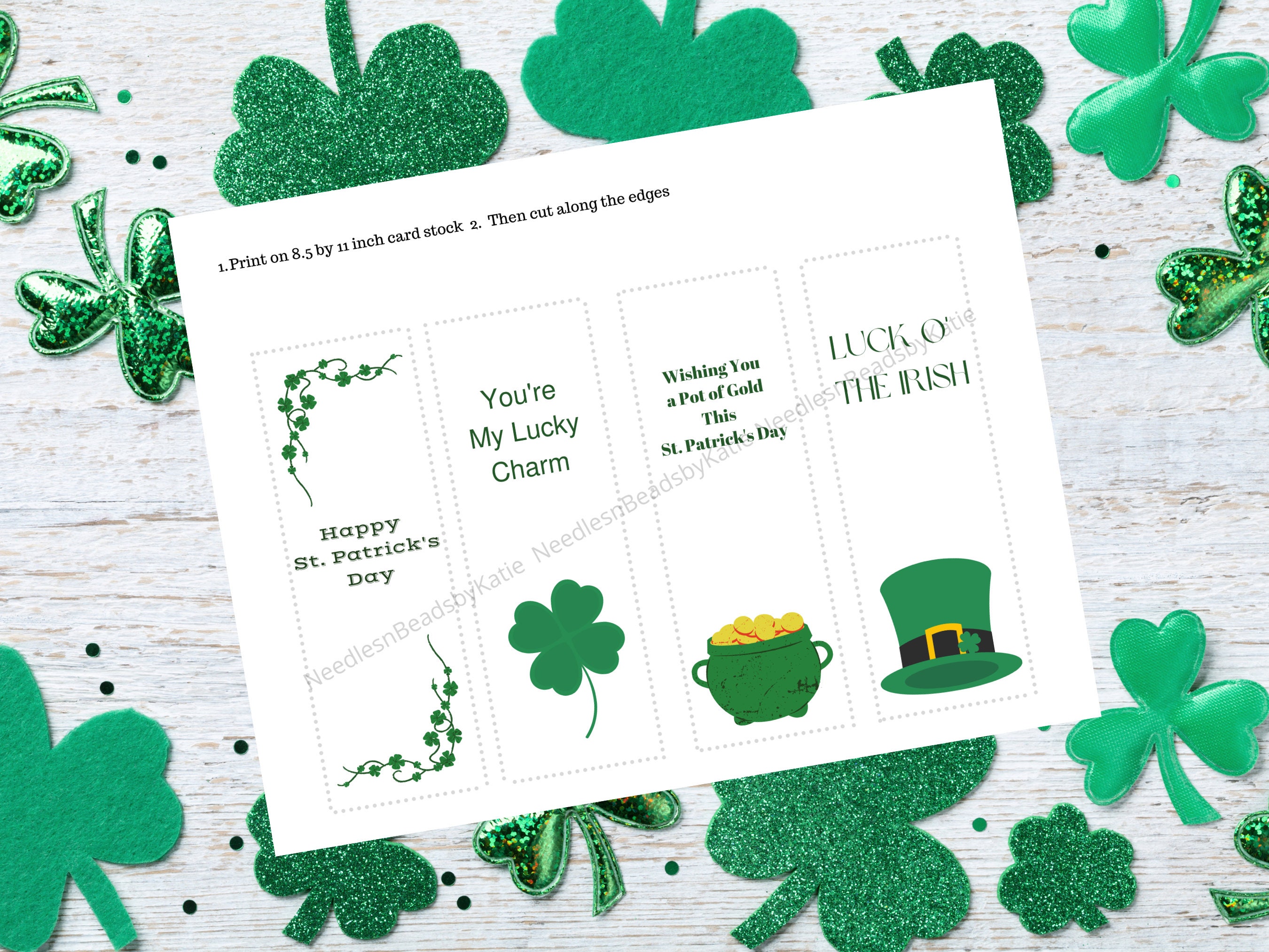 St. Patrick's Day Bookmarks, Printable St. Patrick Bookmarks, Bookmark ...
