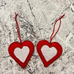 Beaded Felt Heart Ornament PDF Pattern, Felt Heart Pattern, Beaded ...