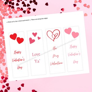 Valentine's Day Bookmarks, Printable Valentine Bookmarks, Bookmark ...