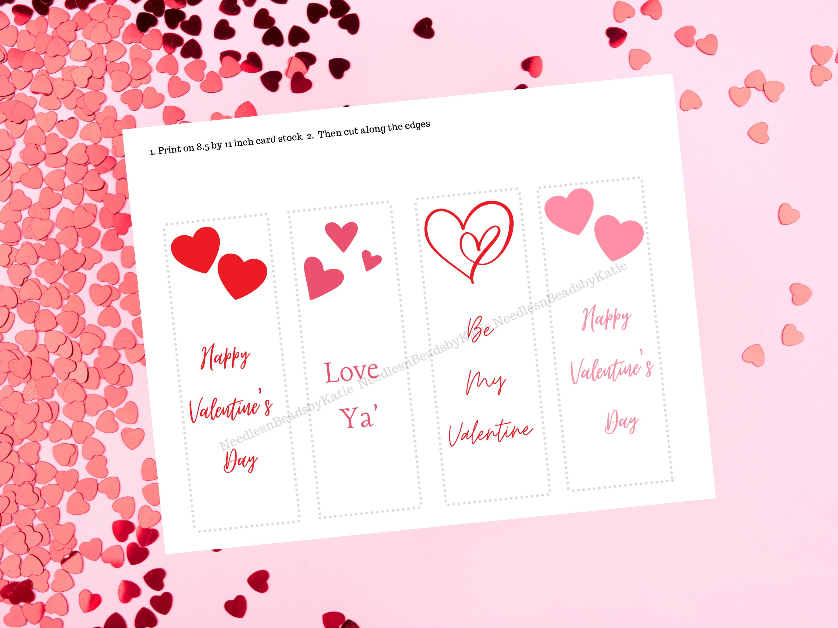 Valentine's Day Bookmarks, Printable Valentine Bookmarks, Bookmark ...