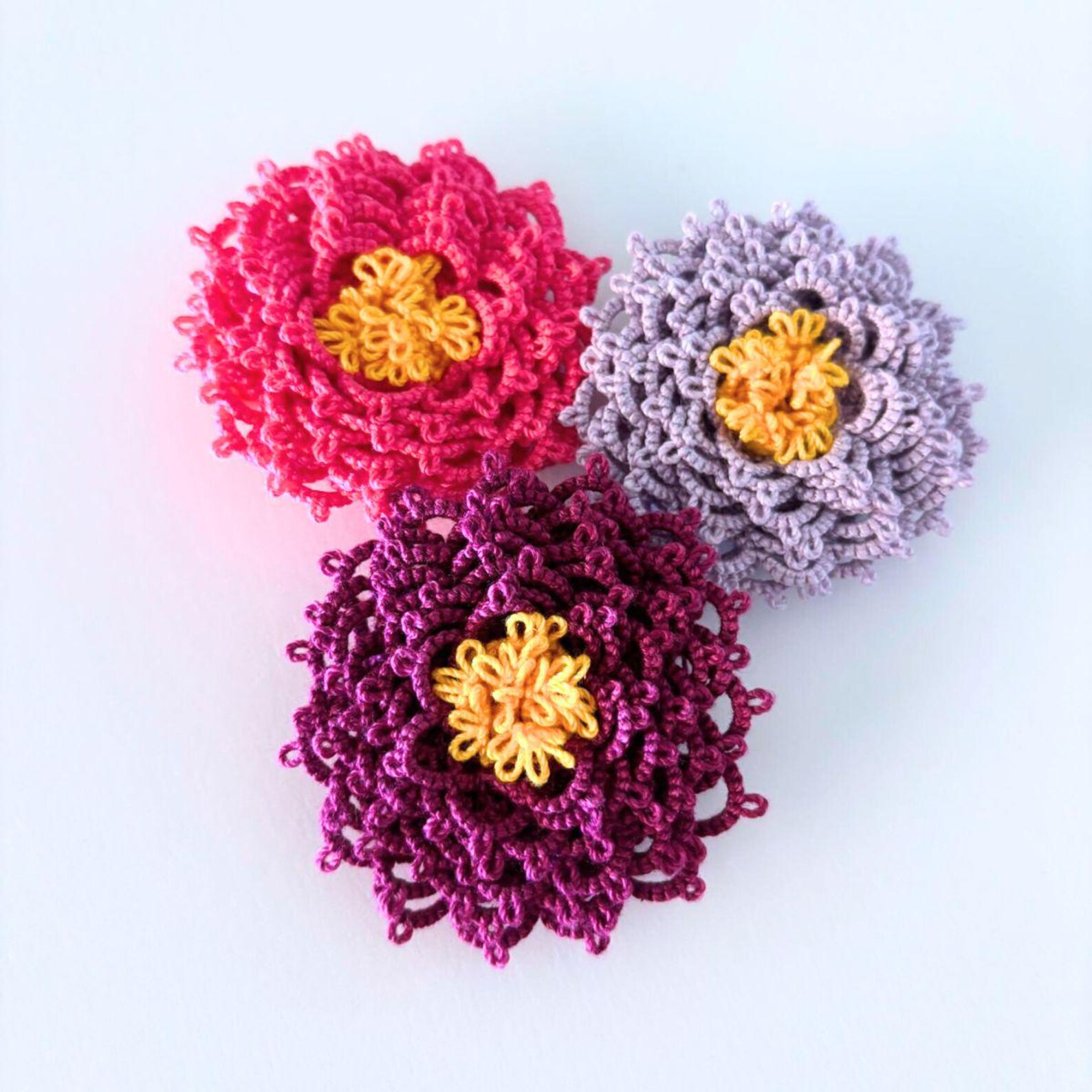 Posy Flower Tatting Pattern, Shuttle Tatting Pattern, Flower Pattern ...