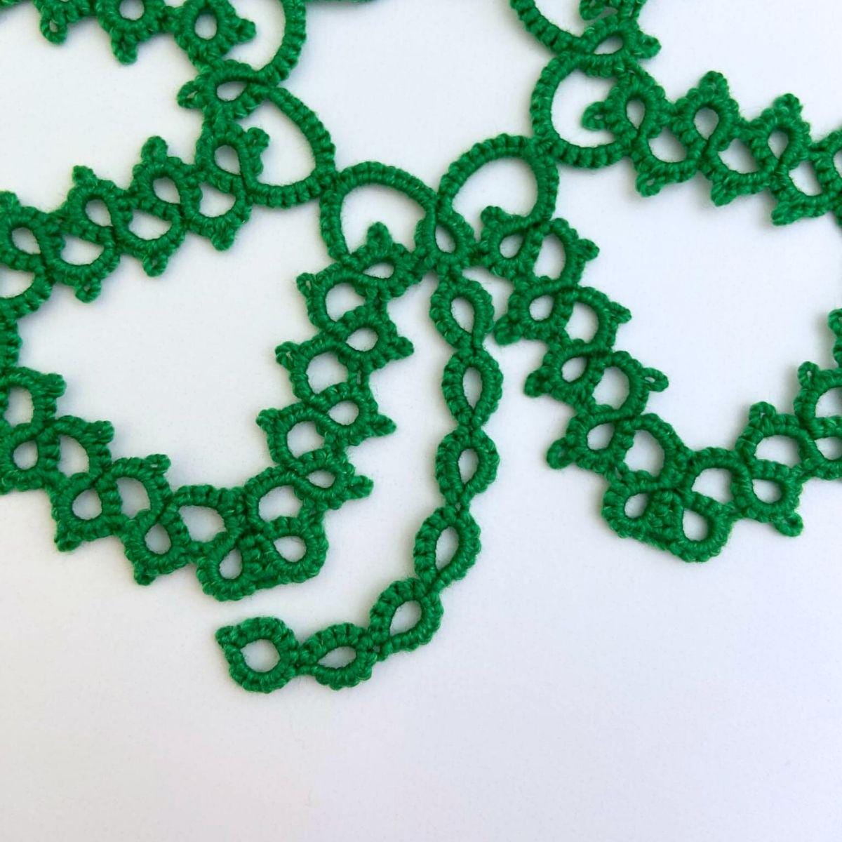 Four Leaf Clover Tatting Pattern, Spring Tatting Pattern, St. Patrick's ...