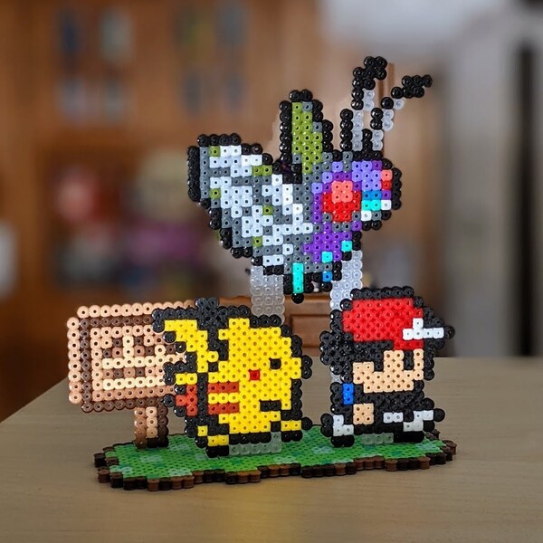 Pikachu Perler - Etsy