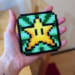 Super Mario Nerd Coaster Made of Bügelperlen nintendo, Perler, Coaster ...