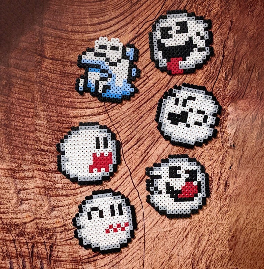 Boos (super Mario World) Made of Ironing Beads, Magnets, Beads, Perler ...