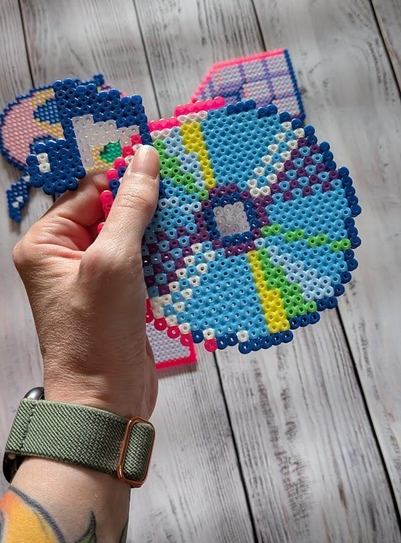 WINDOWS 95 Icons Coasters Made of Iron-on Beads, Perler, Coaster ...
