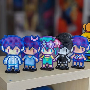 Omori (DREAM / HEADSPACE) Characters From Perler Beads, Perler Videogames, Aubrey, Kel, Hero ...