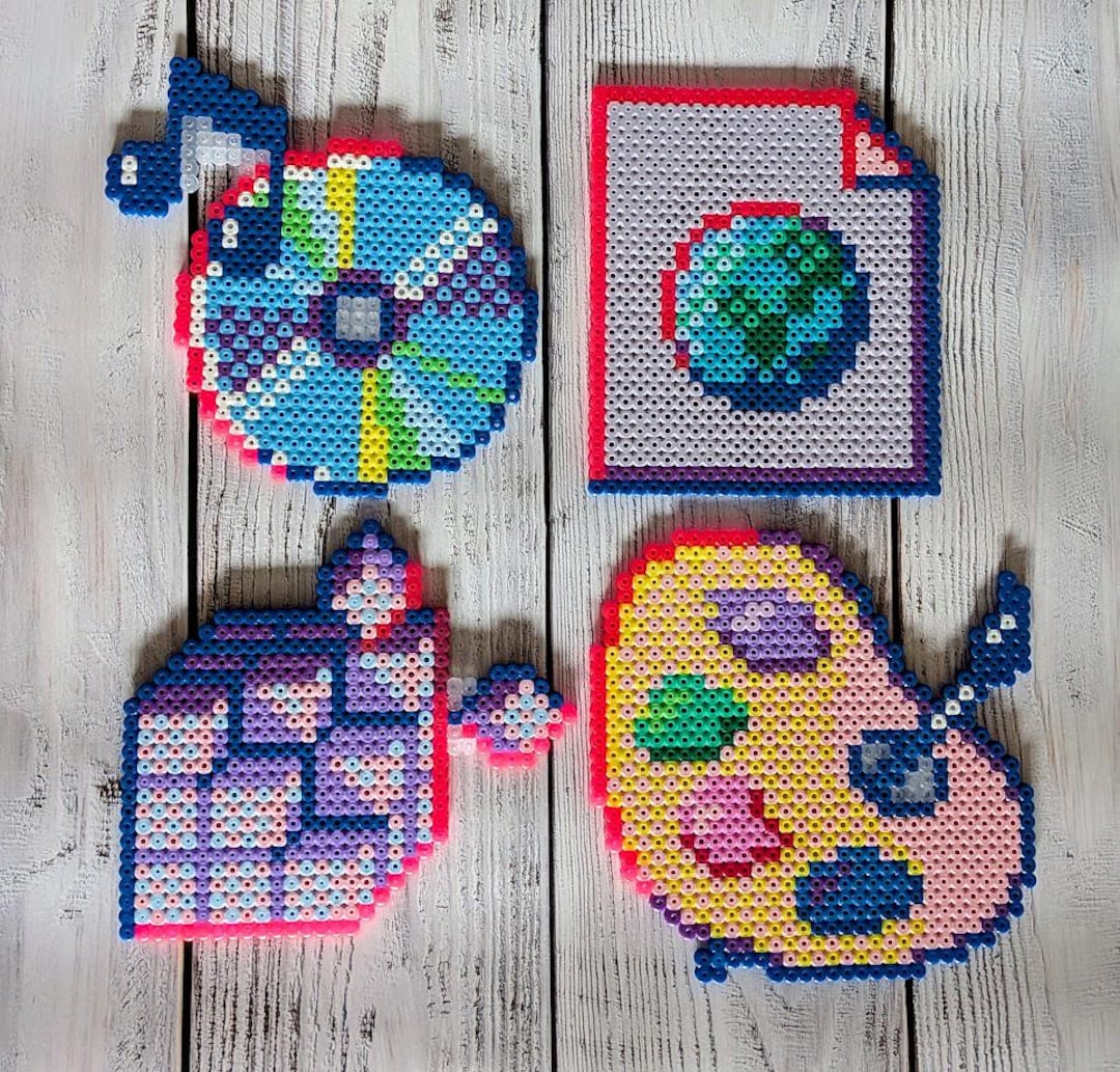 WINDOWS 95 Icons Coasters Made of Iron-on Beads, Perler, Coaster ...