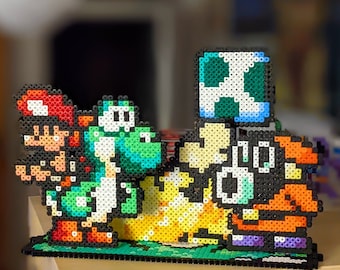 Super Mario World Stand-up Perler Scene Keyhole - Etsy