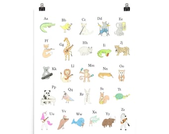 Printable Italian Alphabet Digital Download 11x14 Nursery - Etsy