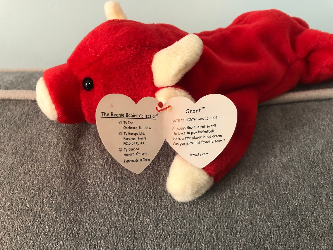 1995 Vintage Beanie Baby Snort - Etsy