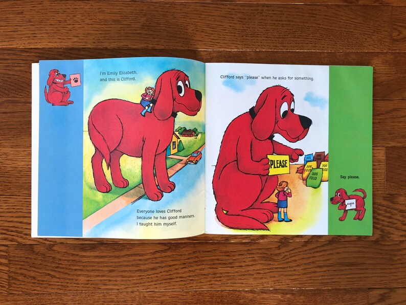 1987 Vintage Clifford Book - Clifford's Manners di Norman Bridwell ...