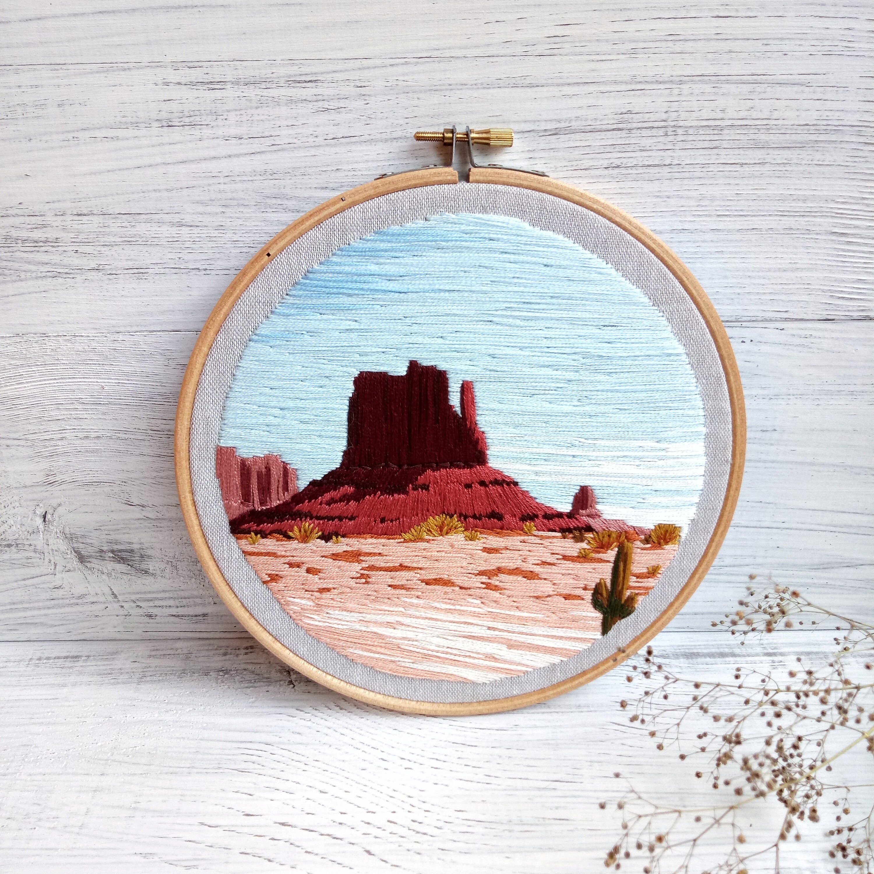 Arizona Embroidery Pattern Pdf Beginner Embroidery Desert Arizona ...
