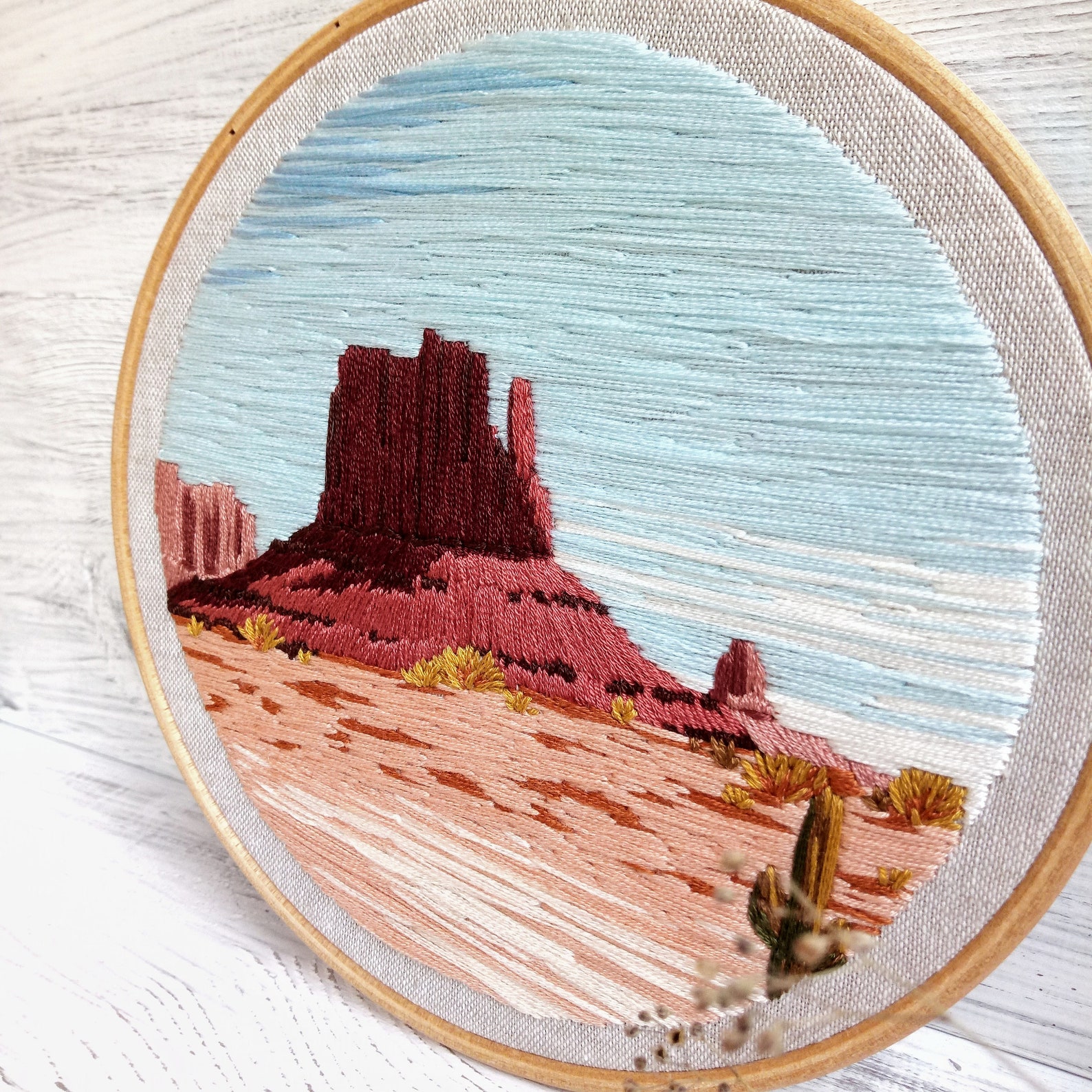Arizona Embroidery Pattern Pdf Beginner Embroidery Desert | Etsy