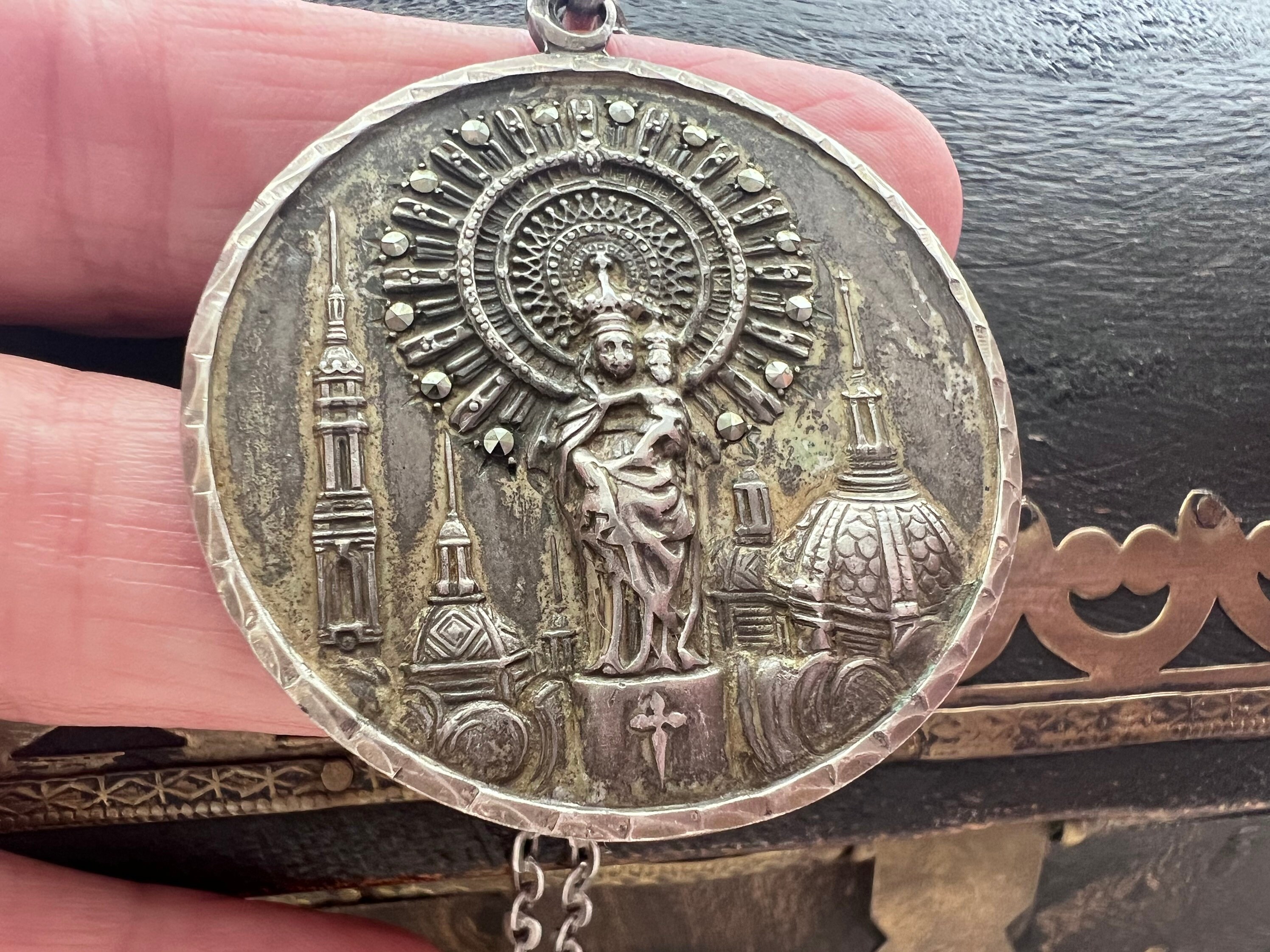 Our Lady of the Pillar Silver Medal - Etsy