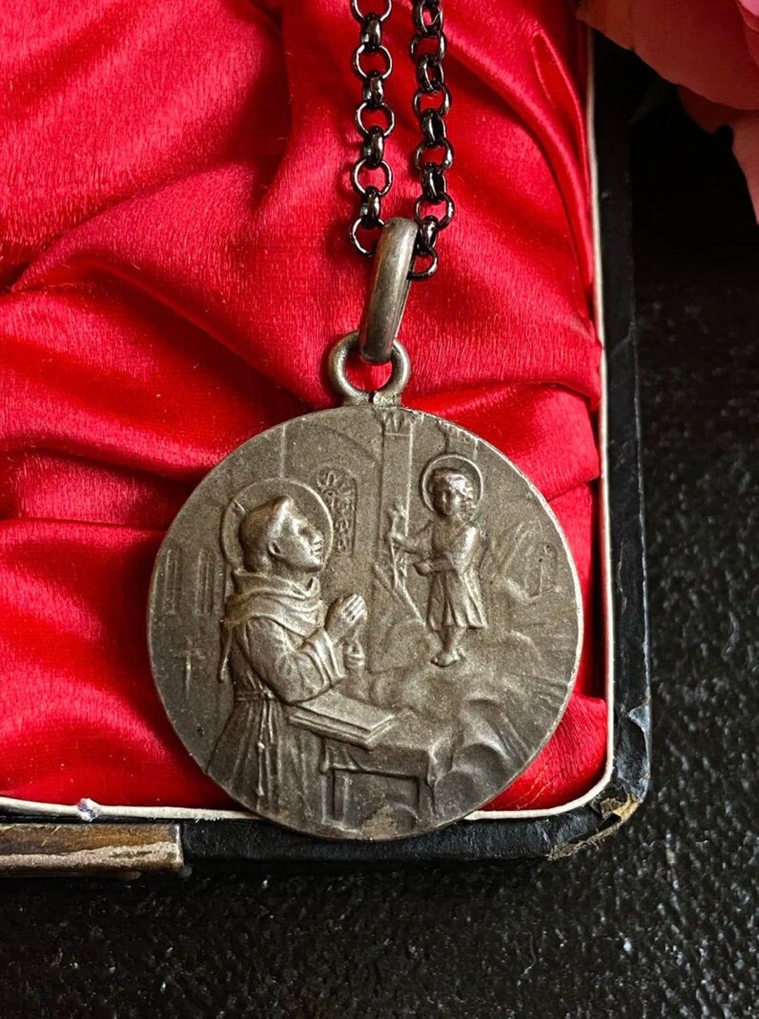 Antique Spanish St Anthony of Padua With Christ Child Medal - Etsy