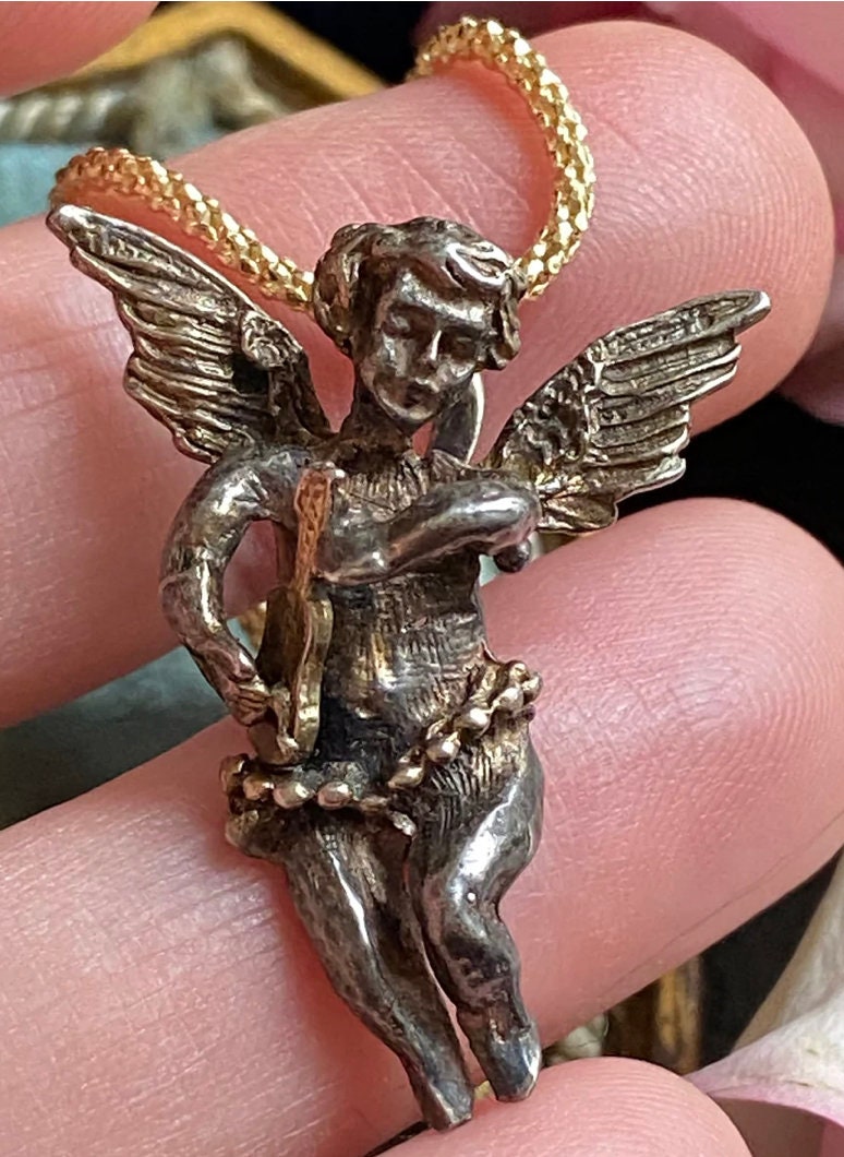Vintage Cherub Pendant - Etsy