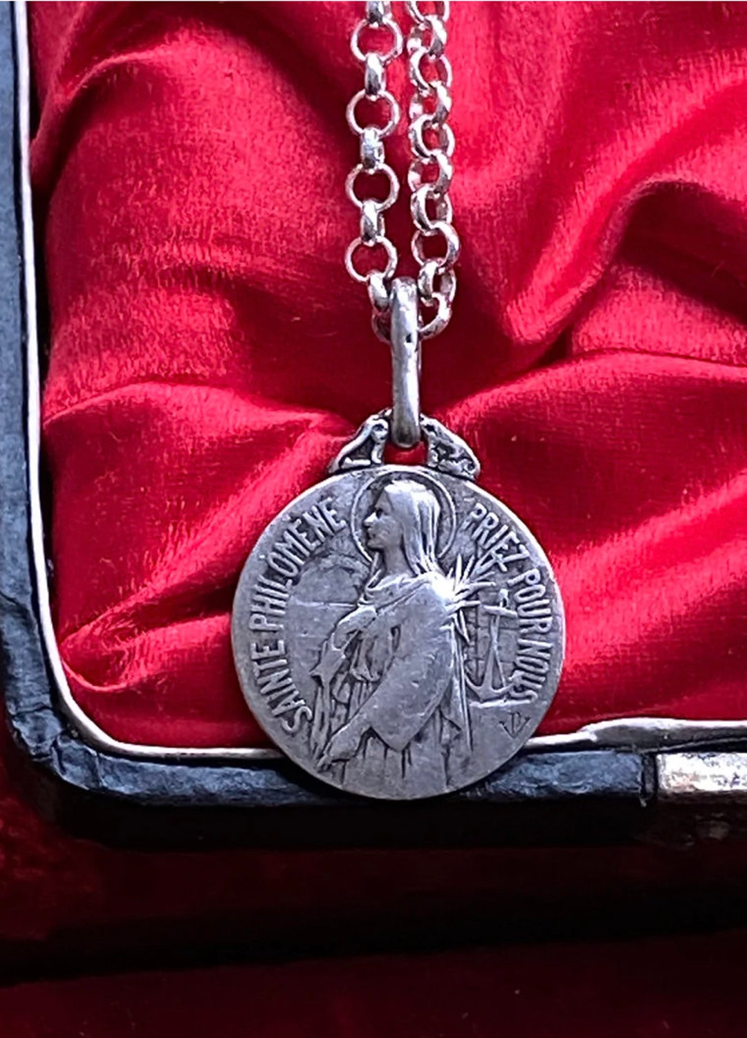 Antique French Saint Philomena Medal - Etsy