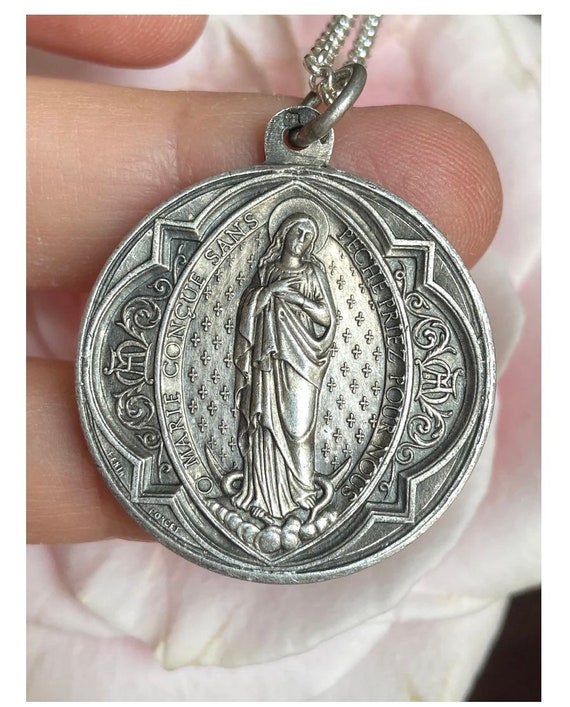 Antique French Sacred Heart Medal, Penin Poncet - Gem