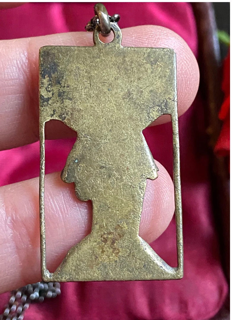 Antique Spanish Mary and the Serpent Medal - Etsy