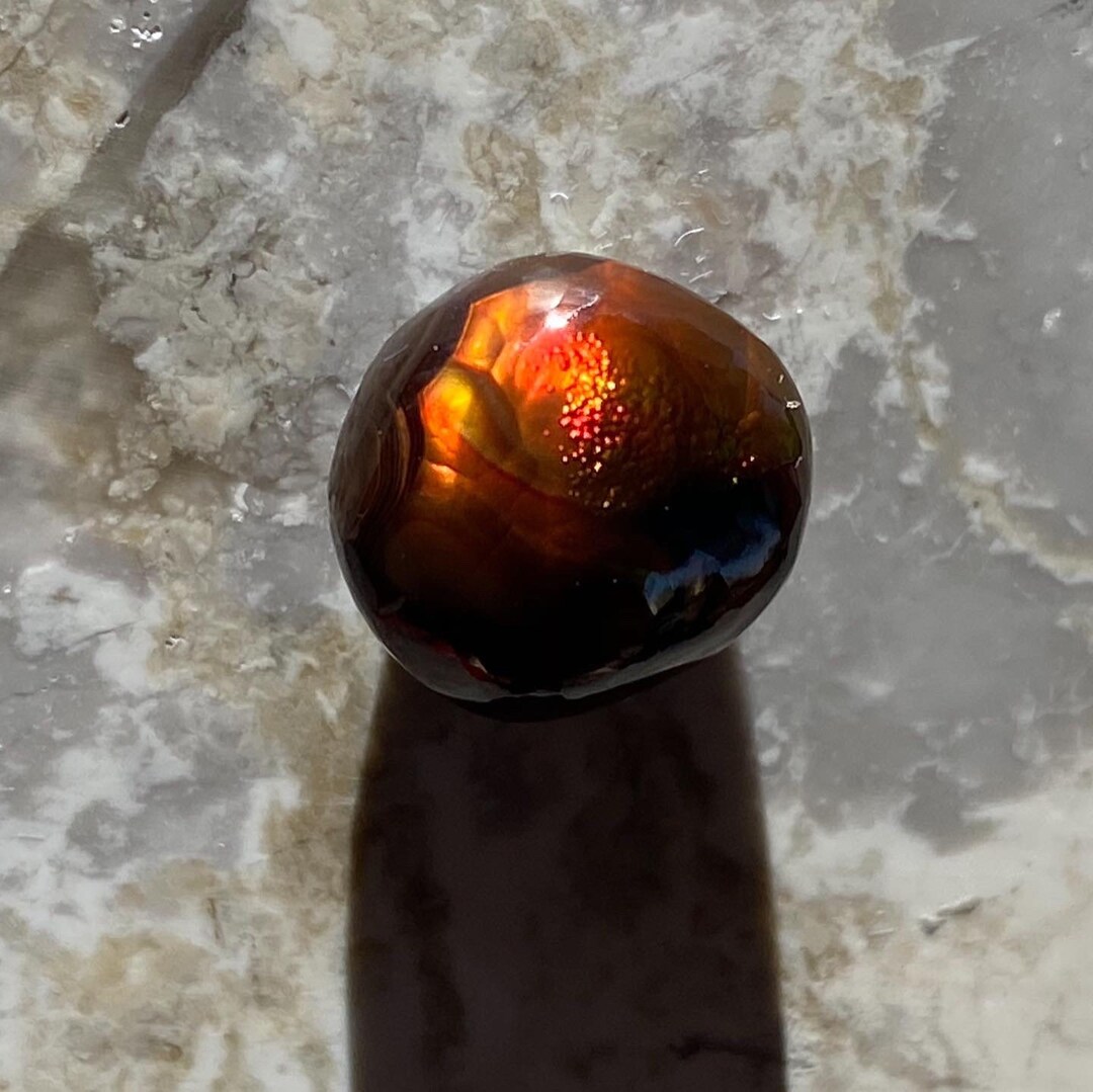 The Fire Cherry Red Botryoidal Mexican Fire Agate Cabochon - Etsy