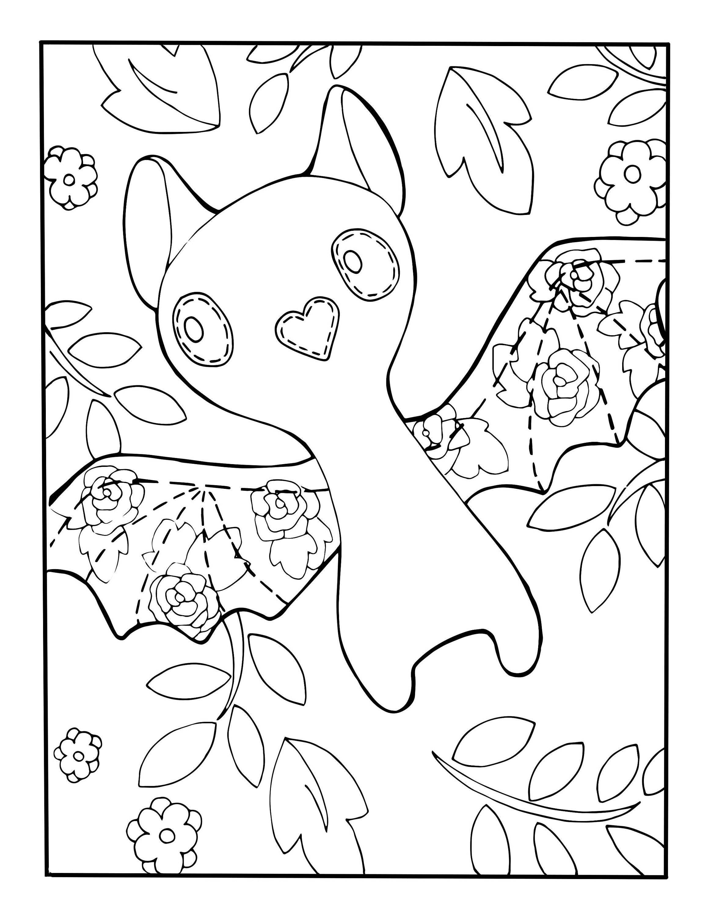 Black Bat Coloring Page