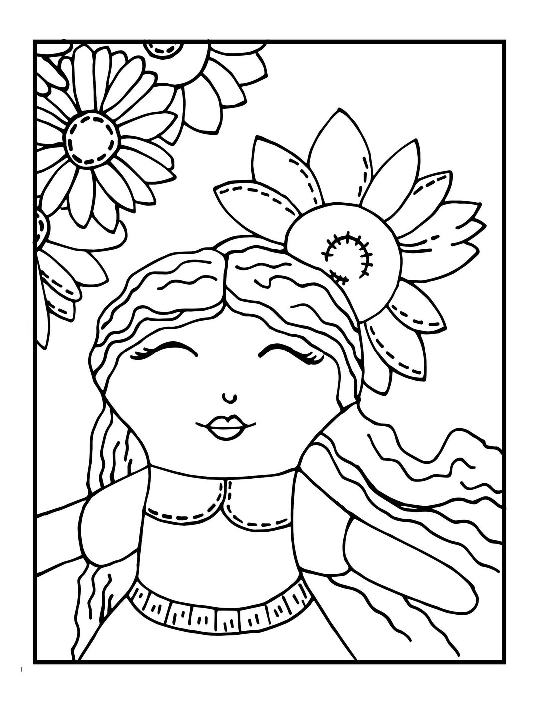 Doll Coloring Page Digital Download, Coloring Sheet, Teacher Tools ...