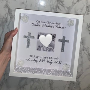 Personalised Christening Frame, Personalised Christening Gift ...
