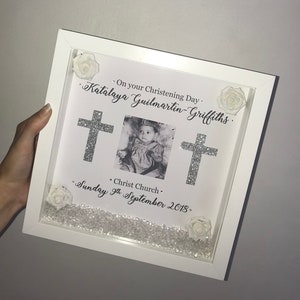 Personalised Christening Frame, Personalised Christening Gift ...
