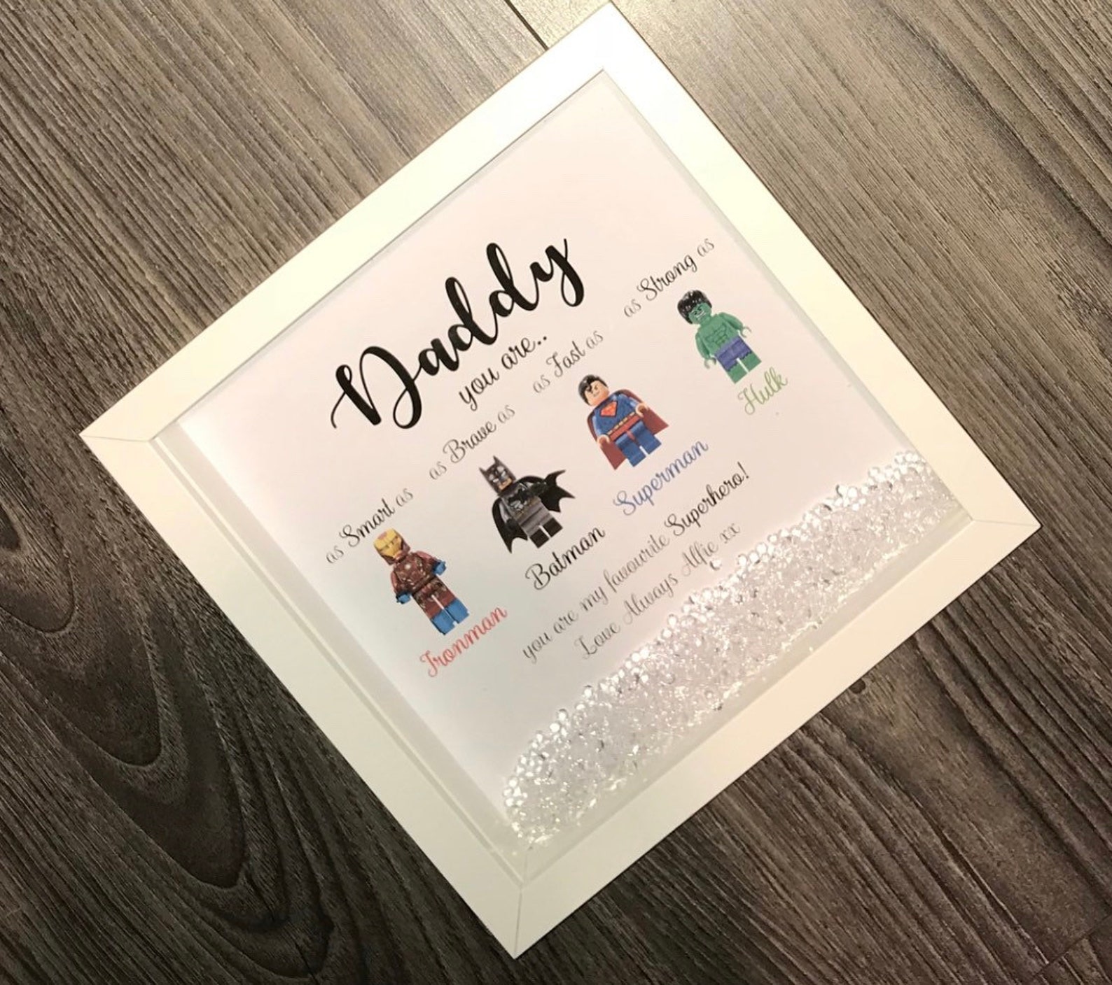 Daddy You Are My Favourite Superhero Fathers Day Frame for | Etsy