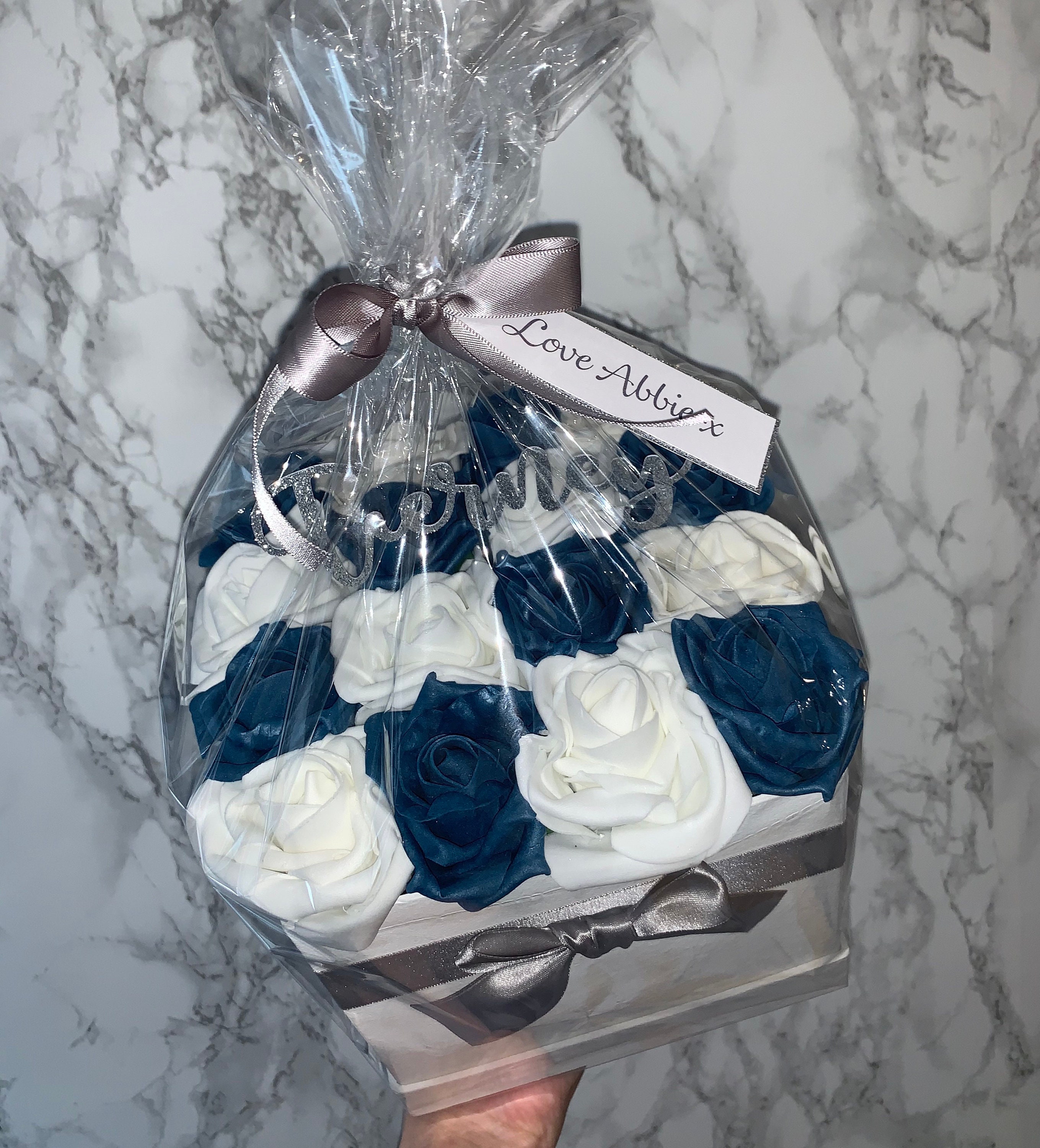 Square Rose Box Personalised Flower Box Rose Box | Etsy