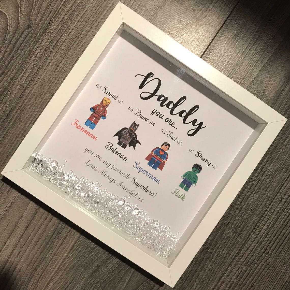 Daddy You Are My Favourite Superhero Fathers Day Frame for | Etsy