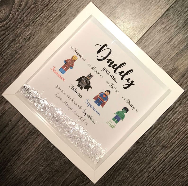Daddy You Are My Favourite Superhero Fathers Day Frame for | Etsy