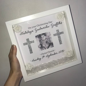 Personalised Christening Frame, Personalised Christening Gift ...