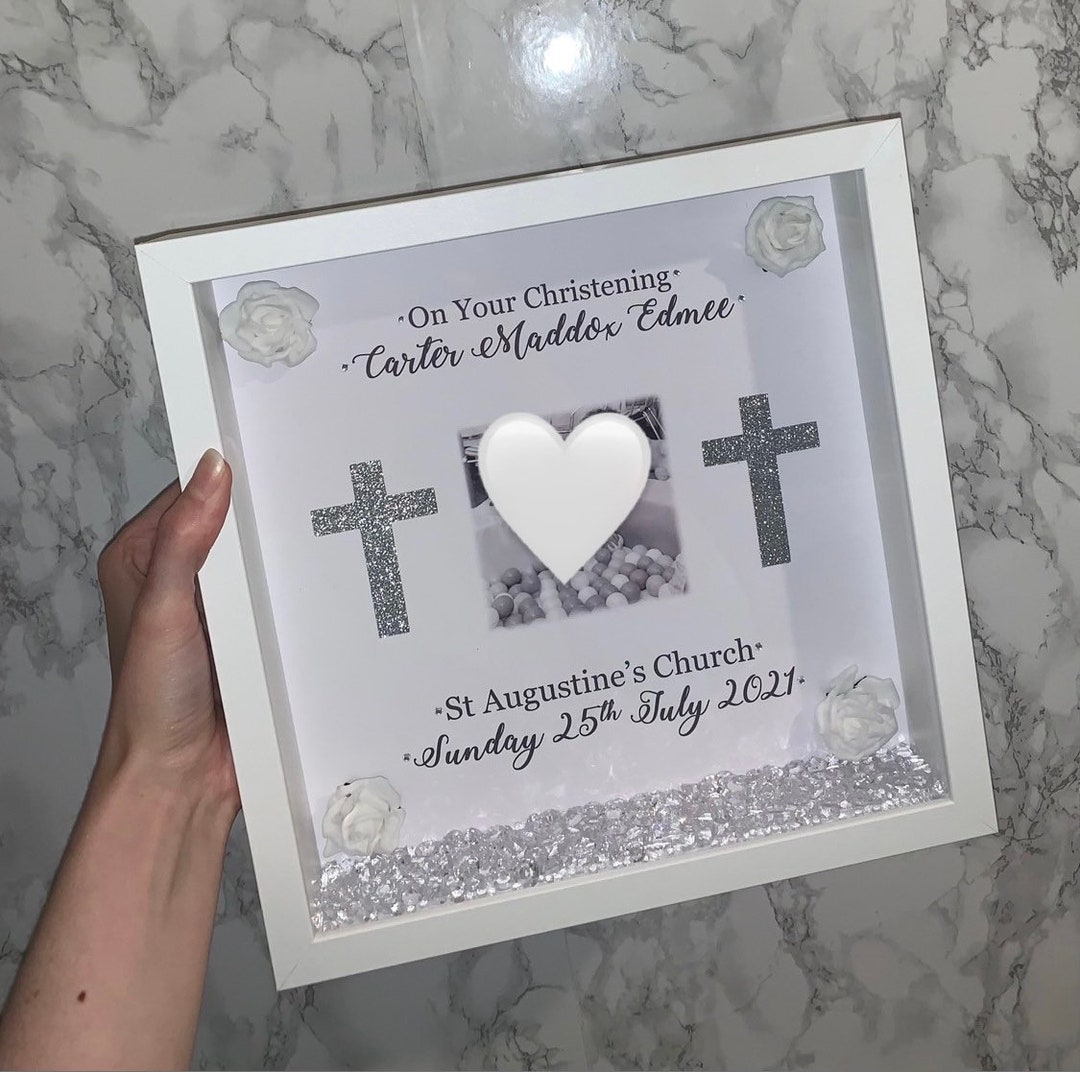 Personalised Christening Frame, Personalised Christening Gift ...