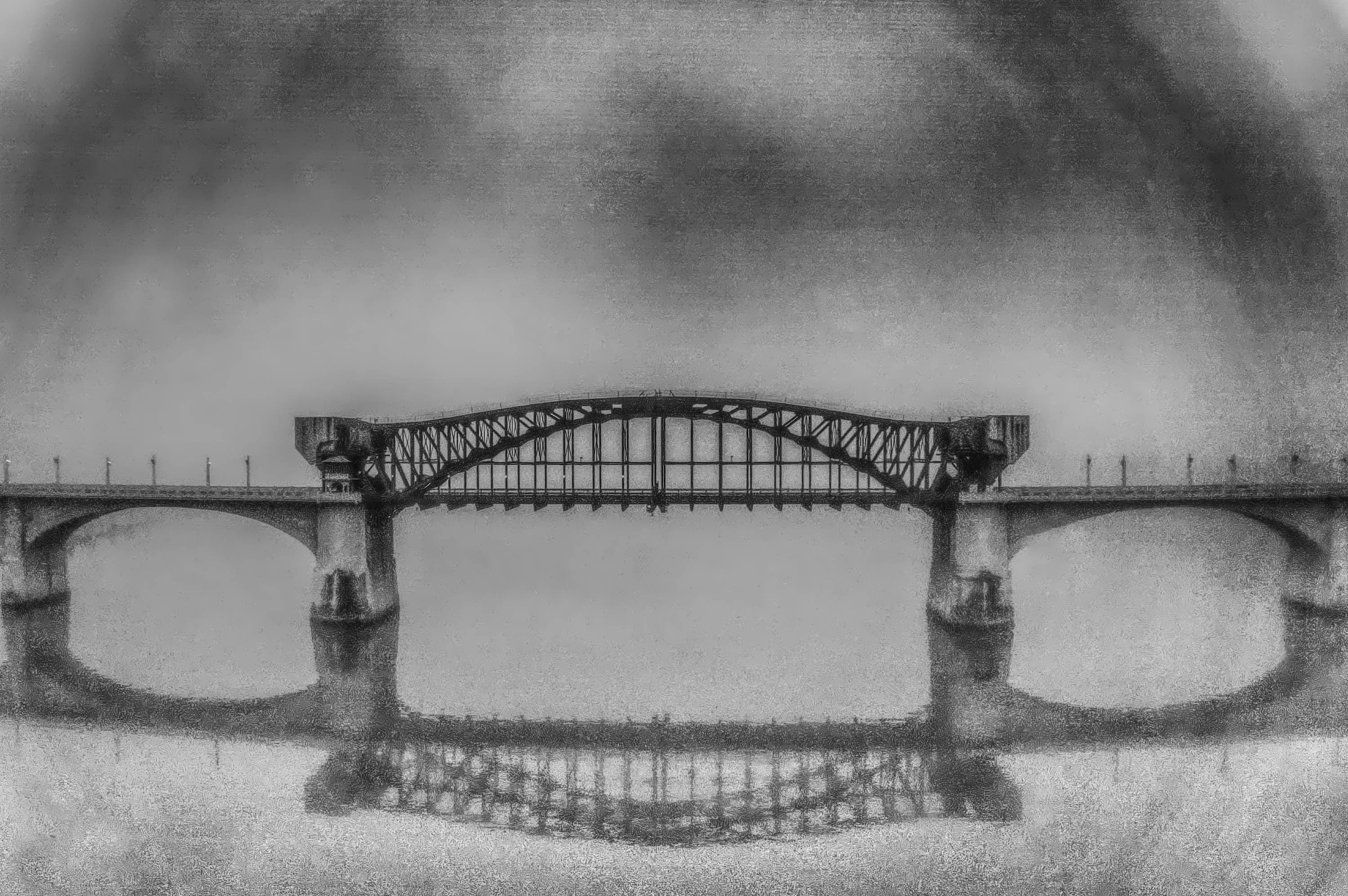 Chattanooga, Tennessee Market Street Bridge Fog Digital Download - Etsy