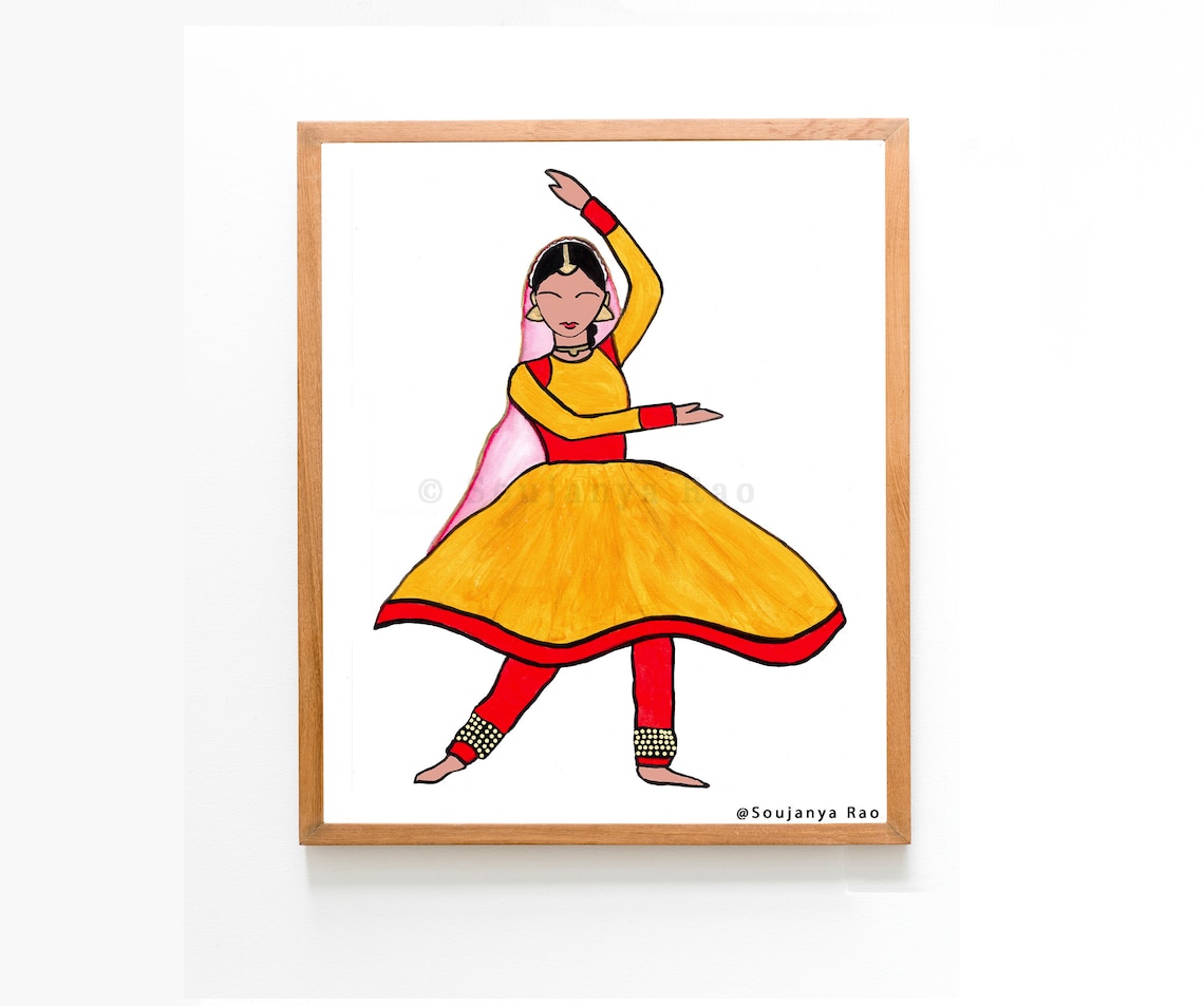 Kathak Art Kathak Kathak Dancer Print Indian Dance Indian | Etsy