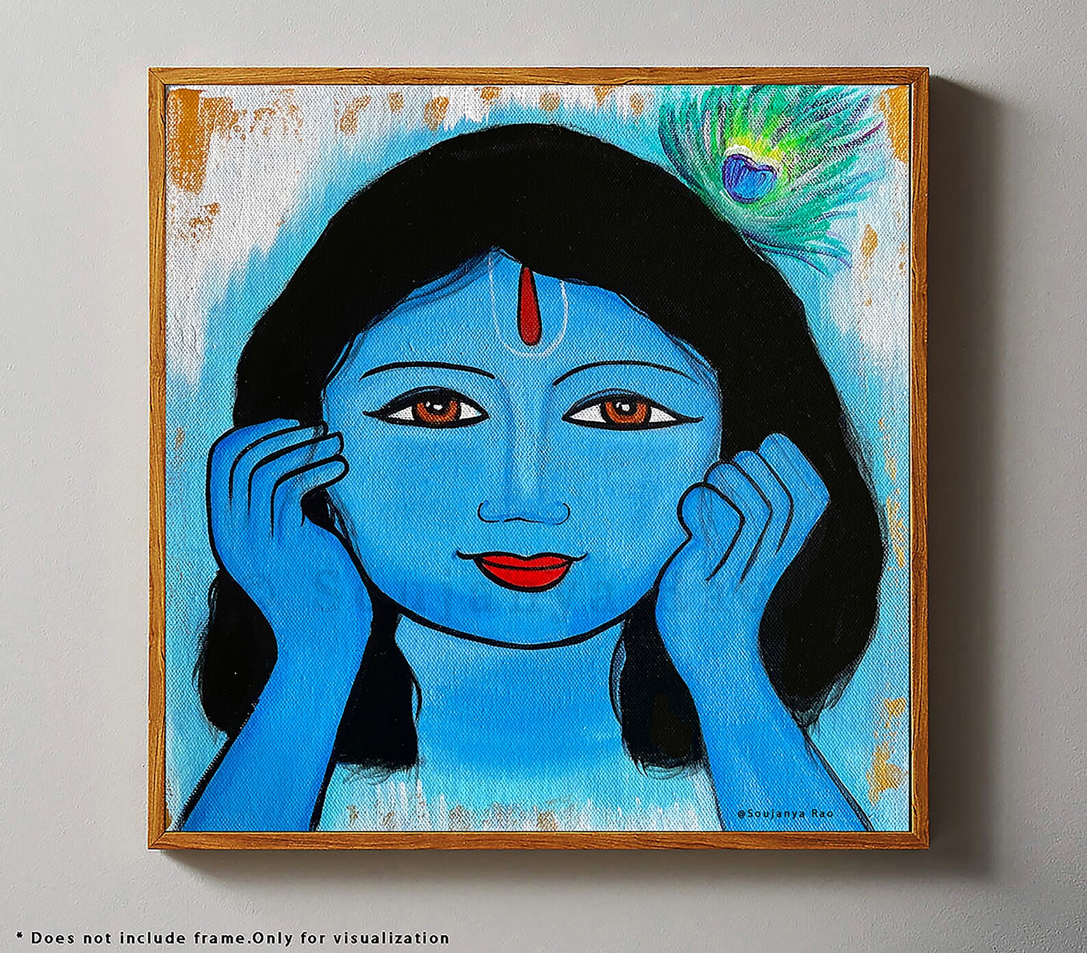 Baby Krishna Painting Krishna Painting Abstract Krishna - Etsy