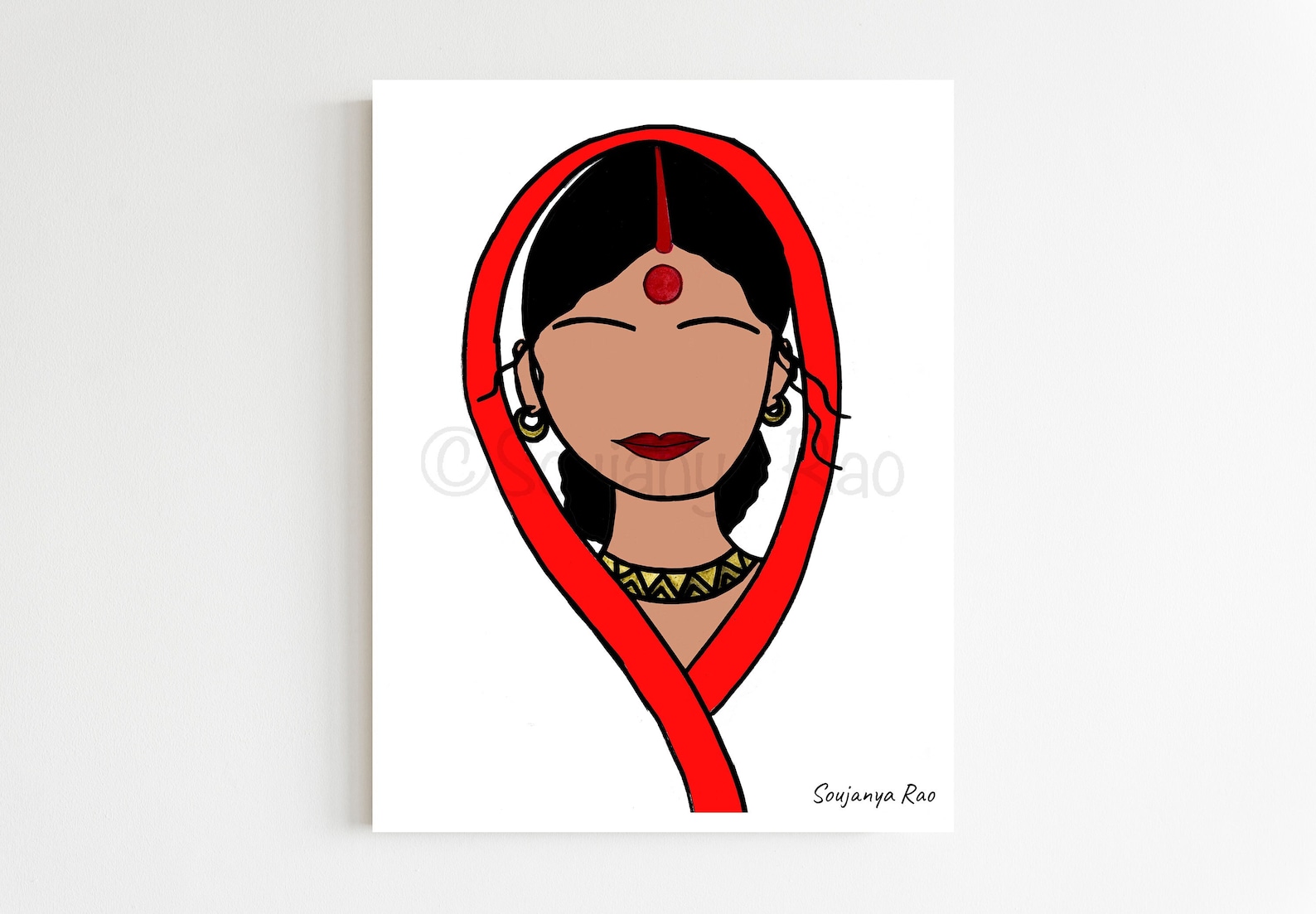 Bengali Art Bengali Woman Bengali Minimal Art Indian Art - Etsy